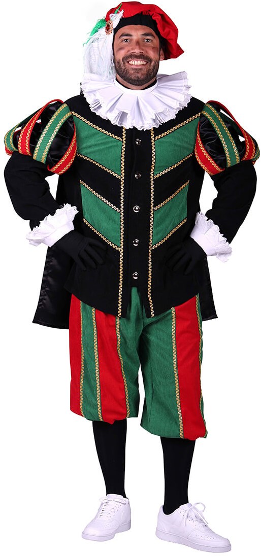 Pietenpak Pamplona Rood-Groen-Zwart Luxe - M | Pietenland